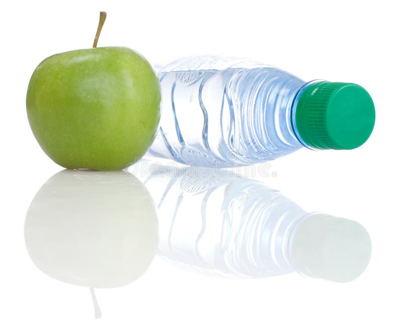 Apple and bottle stock image. Image of water, refreshment - 13162741