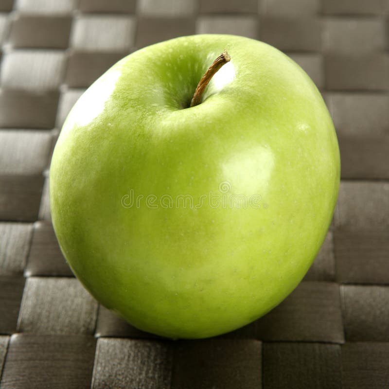Apple on a Brown Tablecloth Stock Image - Image of apple, closeup: 7575773