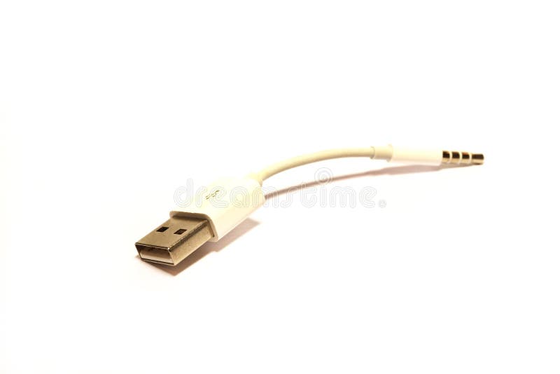 Apple cable ipod stock photo. Image of white, background - 58933312