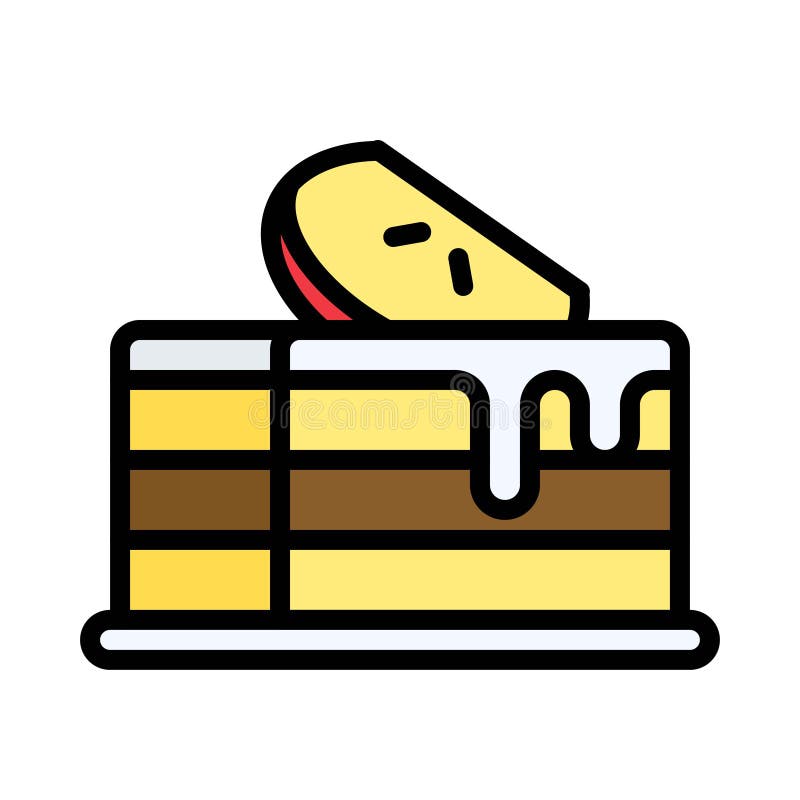 Apple Cake Icon, Christmas Food and Drink Vector Stock Vector ...