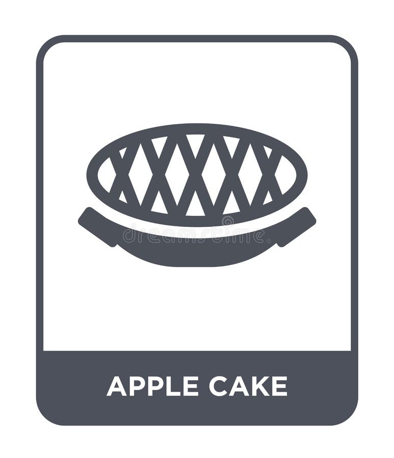 Apple Cake Icon in Trendy Design Style. Apple Cake Icon Isolated on ...