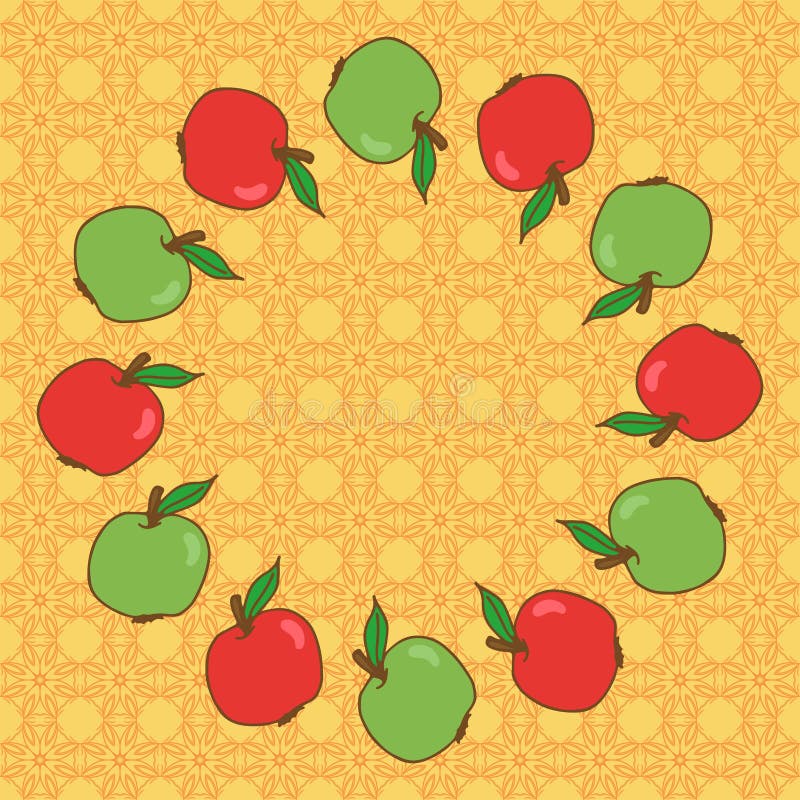 Apple card stock vector. Illustration of card, element - 57728996