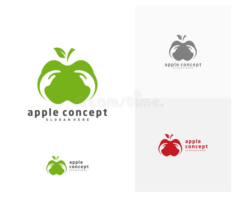 Apple Care Logo Design Vector Template, Fruits Apple Icon Symbol Stock ...