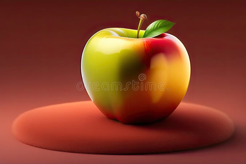 Apple Cartoon Design Illustration Generative AI Stock Illustration ...