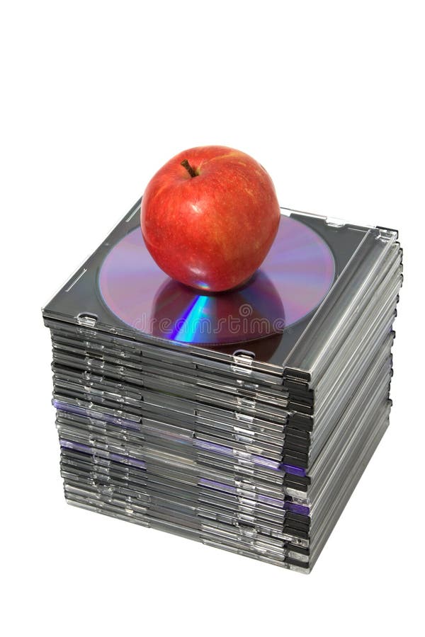 Apple and cd stock photo. Image of learning, view, teaching - 10981700