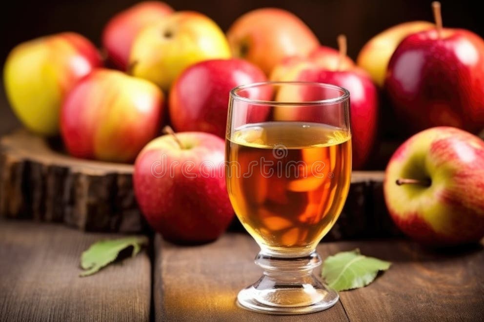 Apple Cider Fermenting in Oak Barrels Stock Illustration - Illustration ...