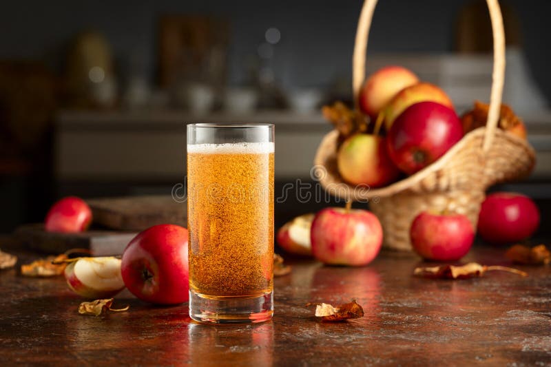 Apple Cider on an Old Kitchen Table Stock Photo - Image of cider, food ...