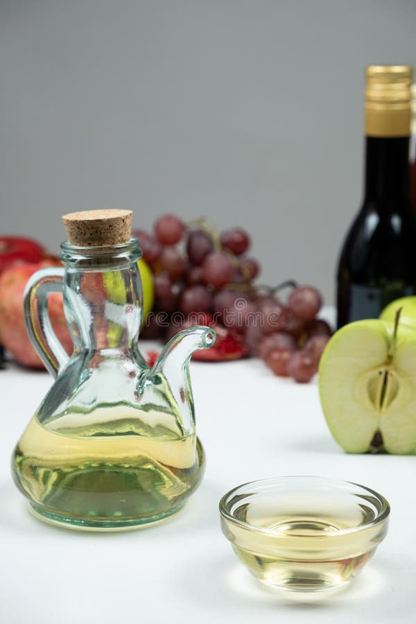 Apple Cider Vinegar Cruet Spout Background Fruits Stock Photos - Free ...