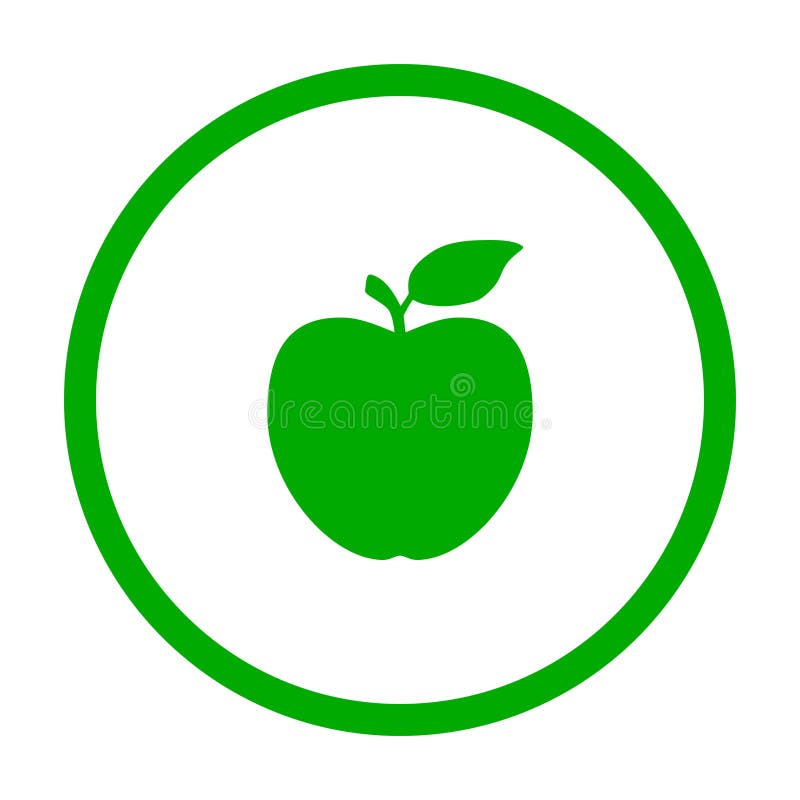 Apple and circle stock vector. Illustration of green - 168140859