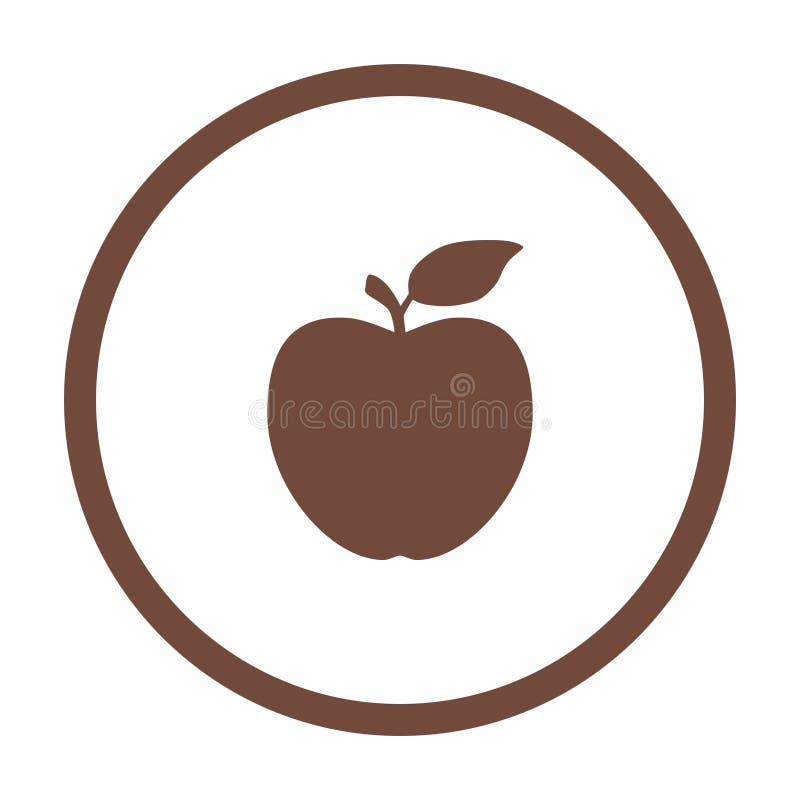 Apple and circle stock vector. Illustration of round - 174656903