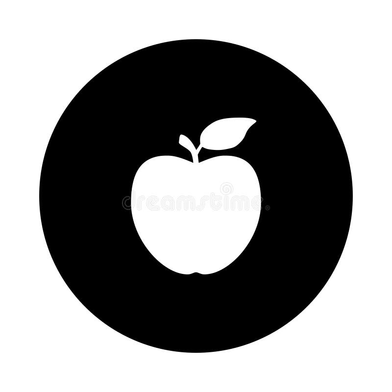 Apple and circle stock vector. Illustration of round - 174656903