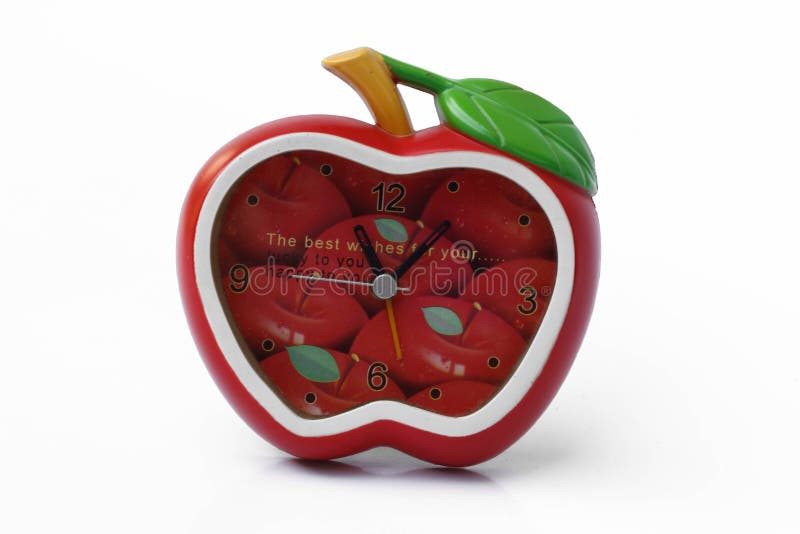 Apple Clock with Time stock photo. Image of diet, healthy - 11818832