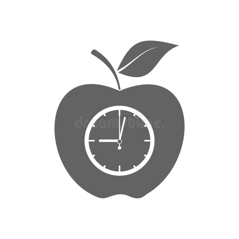 Apple clock stock illustration. Illustration of hour, arrow - 4820060