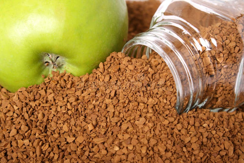 Apple and coffee stock image. Image of green, morning - 7752803