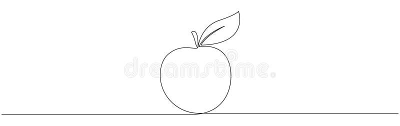 Apple Continuous Line Drawing, Single Line Drawing of Apple Fruit ... Apple Continuous Line Drawing, Single Line Drawing of Apple Fruit ...