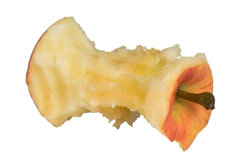 Red Apple Being Eaten Series Stock Photo - Image of apple, freshness ...
