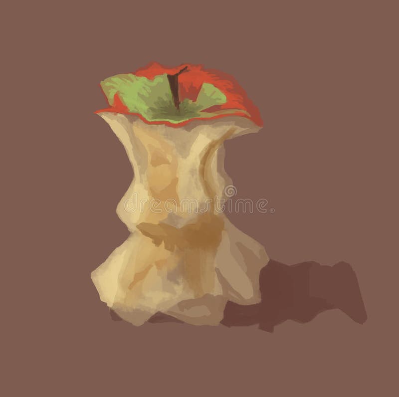 Apple core stock illustration. Illustration of still - 176352085