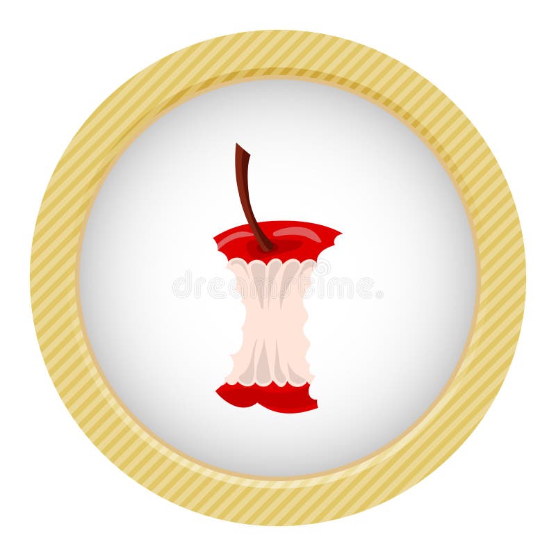 Apple core colorful icon stock vector. Illustration of food - 79140886