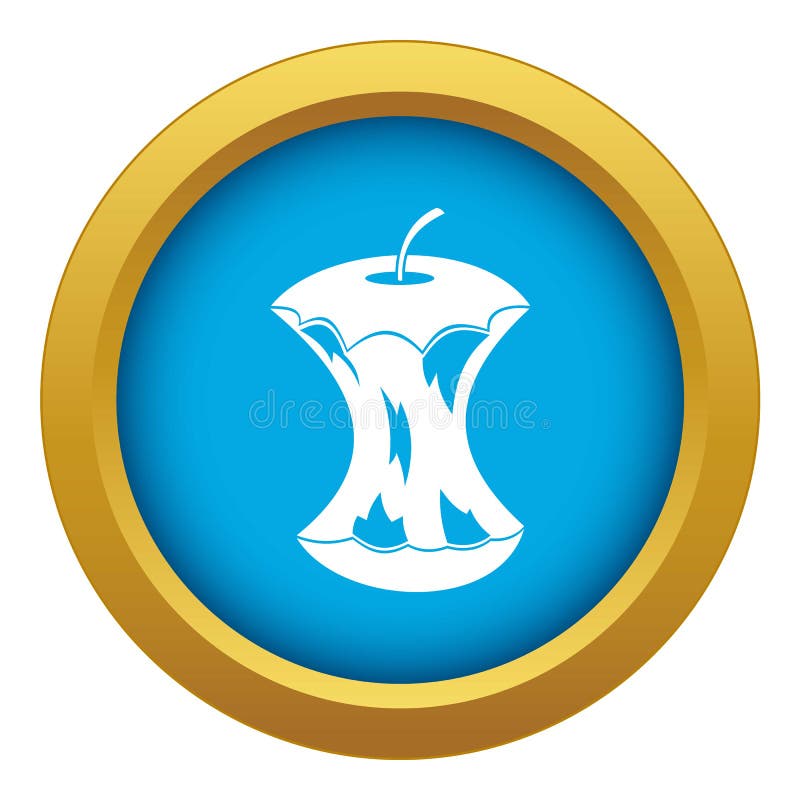 Apple Core Icon Blue Vector Isolated Stock Vector - Illustration of ...