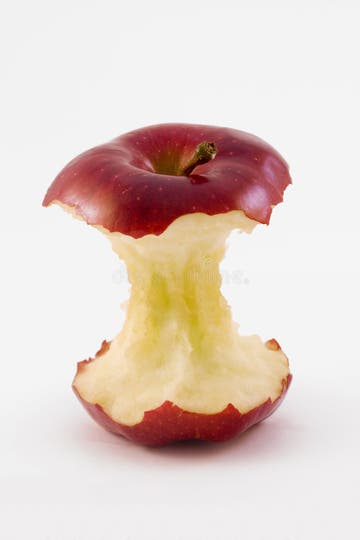 Apple Core Isolated on White Stock Photo - Image of fruit, crunch: 14295256