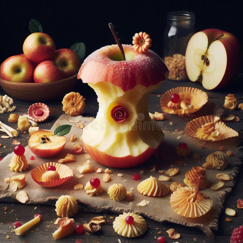 Apple Core the Remaining Core after the Apple is Eaten Stock ...