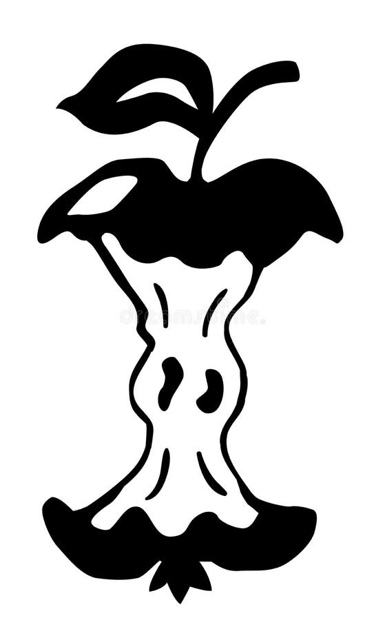 Apple Core Stencil stock vector. Illustration of design - 235579844