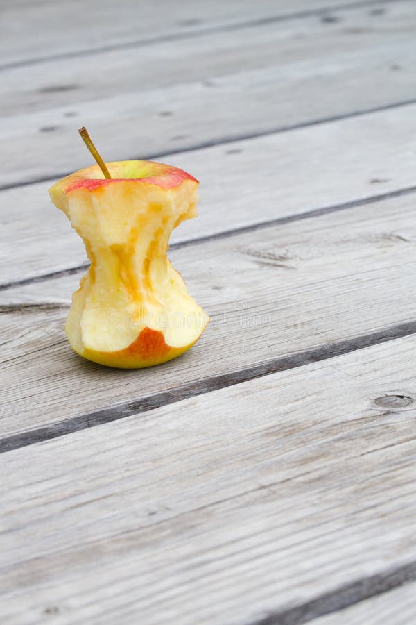 An apple core stock photo. Image of apple, eaten, horizontal - 59812372
