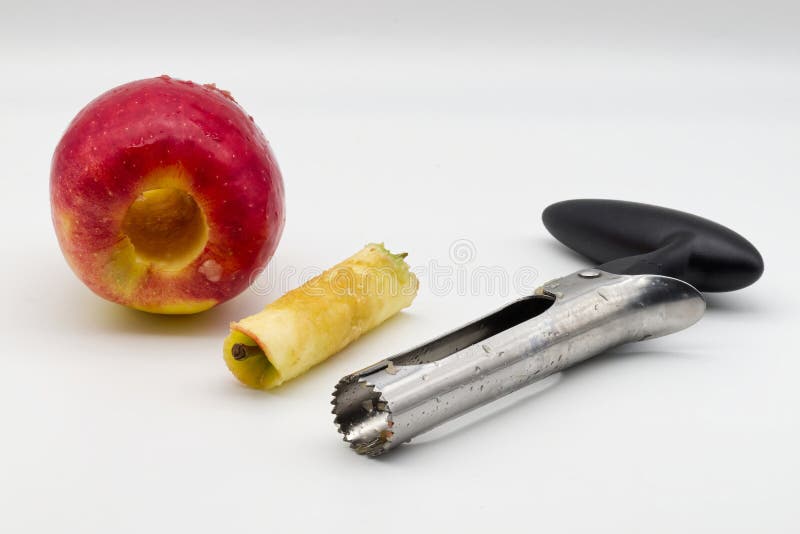 Apple Corer. Tool for Removing the Apple Core on White Background Stock ...