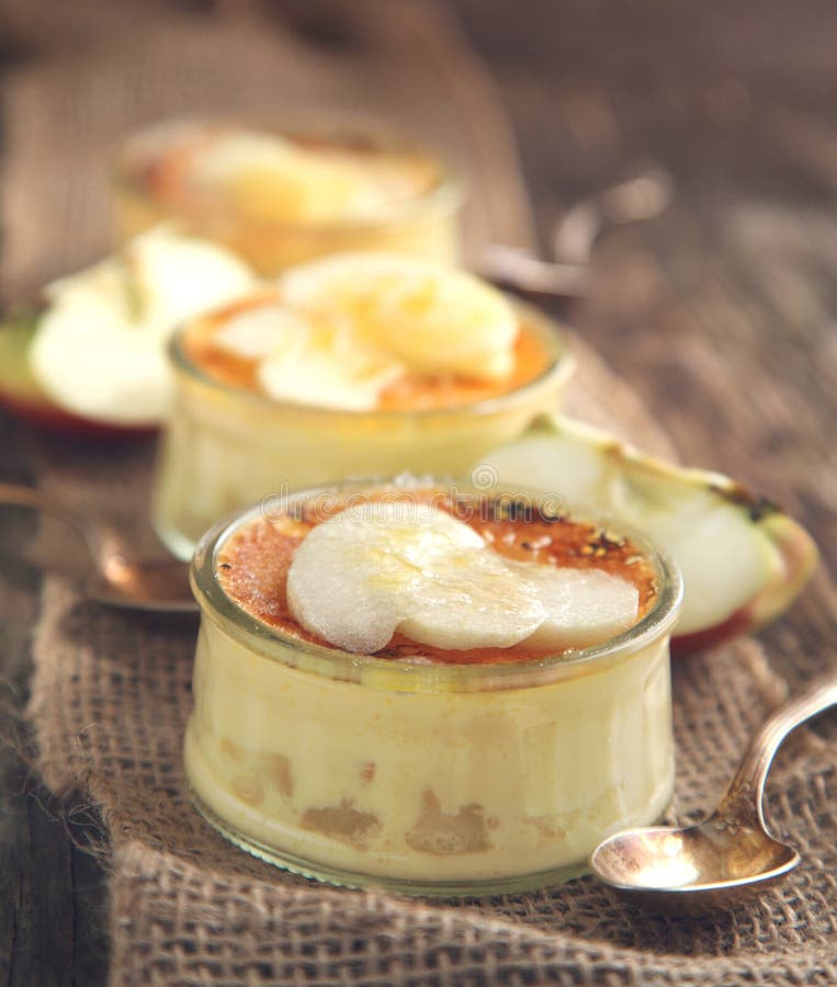 Apple creme brulee stock image. Image of caramelized - 33898035