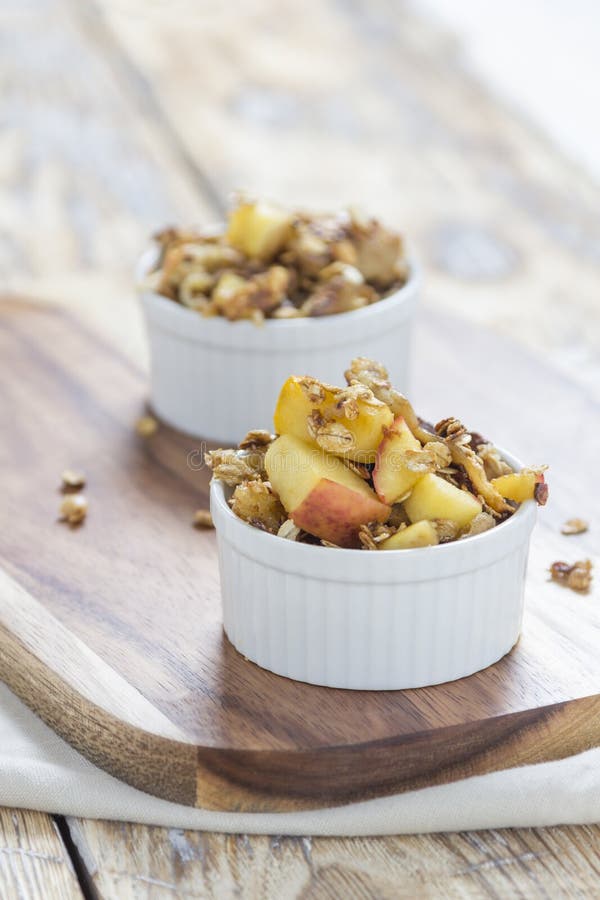 Apple Crumble stock image. Image of spoon, home, ramekin - 50731269