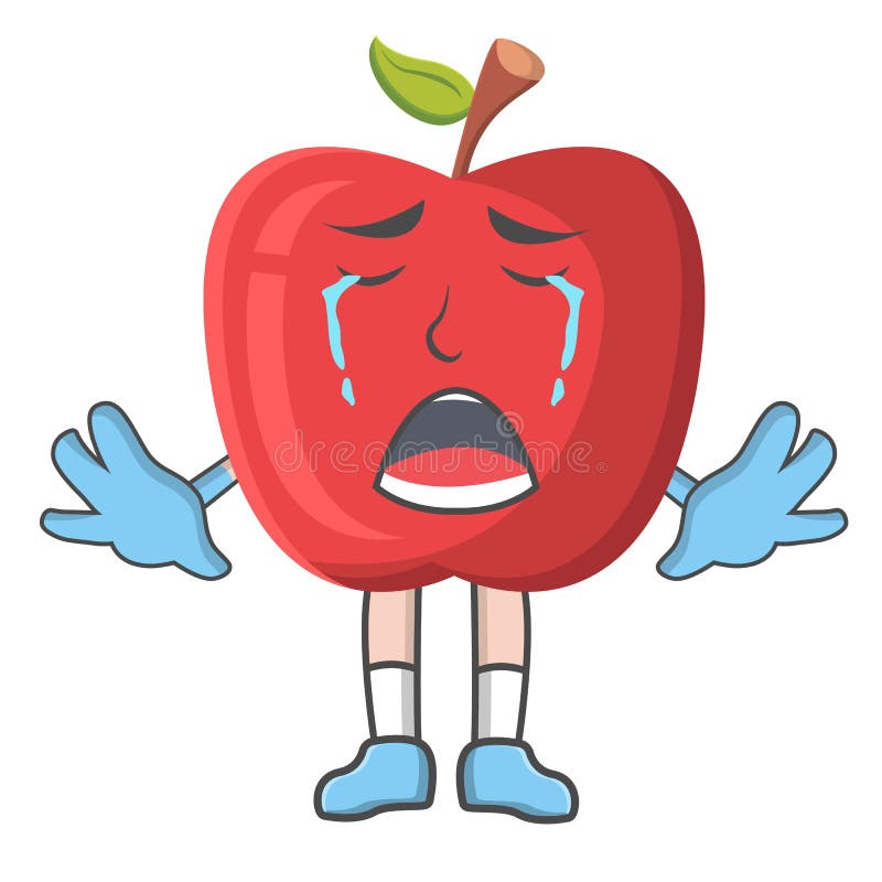 Crying Apple Cartoon Icon Stock Illustrations – 69 Crying Apple Cartoon ...