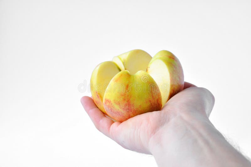 Apple Cut Four Pieces Stock Photos - Free & Royalty-Free Stock Photos ...