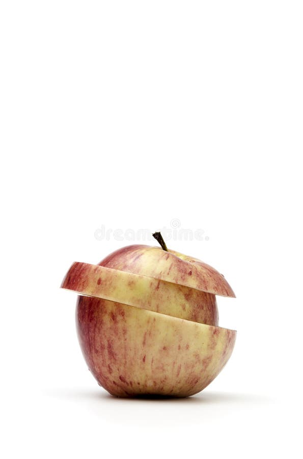 Apple with a Cut in the Middle Stock Photo - Image of fresh, middle ...