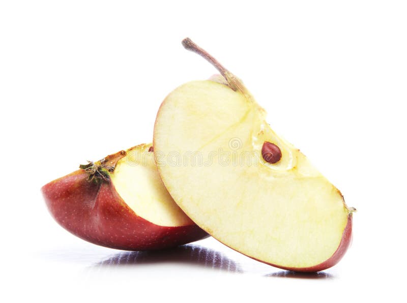 Half Cut Open Apple stock image. Image of fruit, care - 17758803