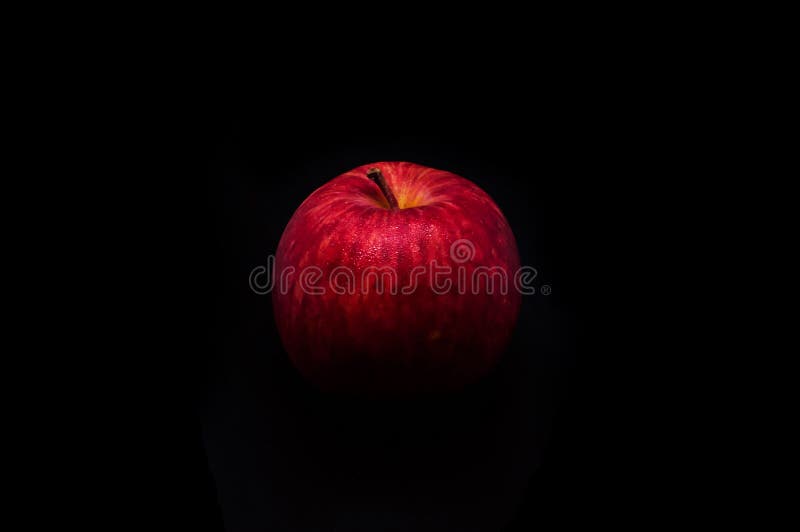 Apple in the dark stock image. Image of still, lighting - 79258861