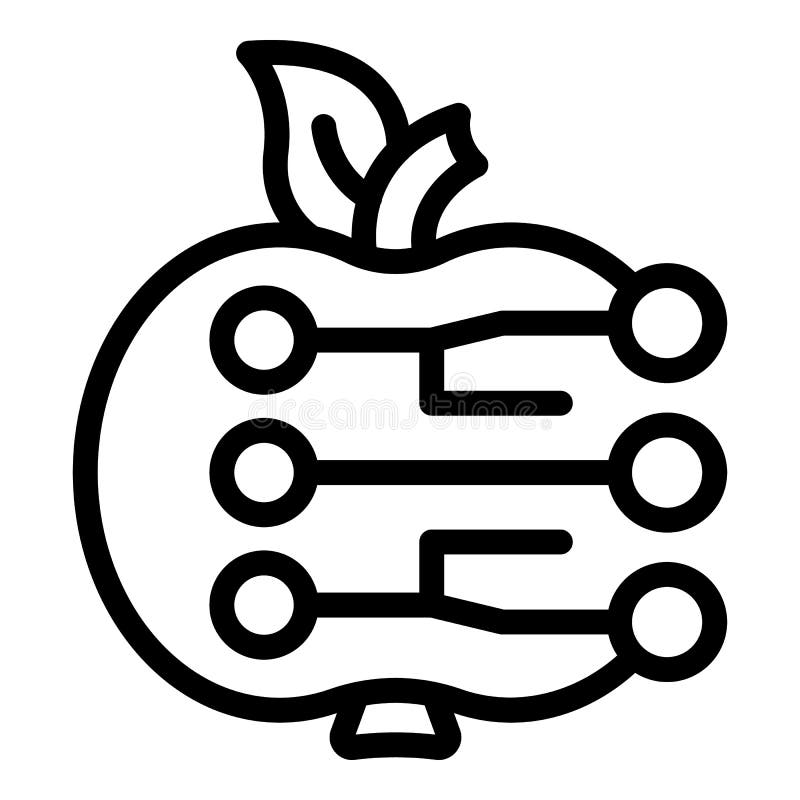 Apple Data Control Icon Outline Vector. Digital Drone Stock Vector ...