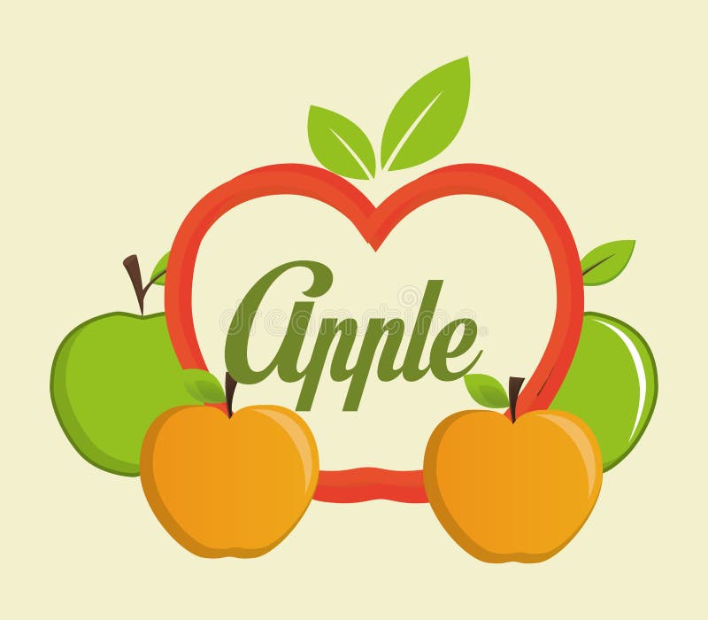 Apple design stock vector. Illustration of harvest, fruit - 59857703