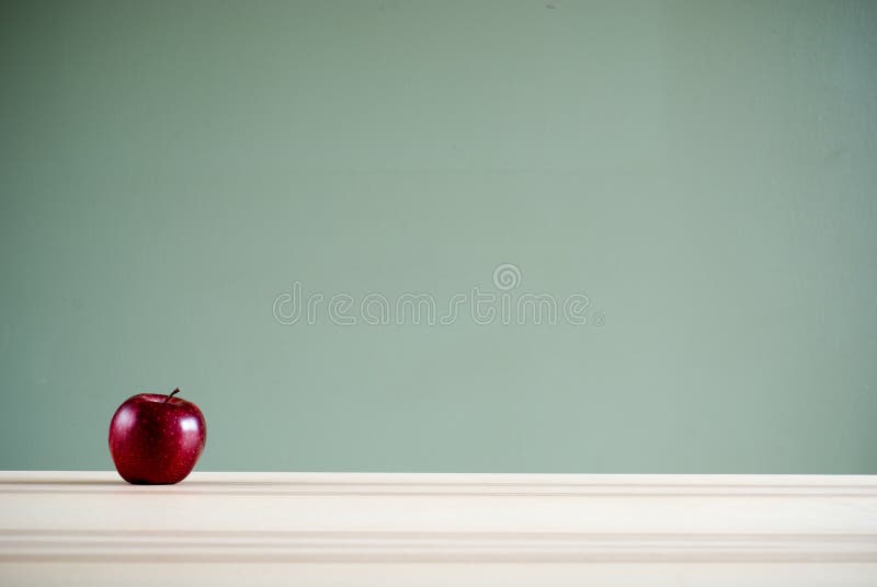 Apple on Desk stock photo. Image of book, equipment, ideas - 32232946