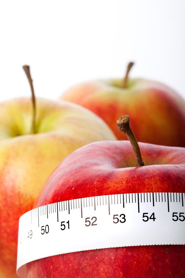 Apple Diet! stock image. Image of lunch, centimetre, juicy - 12799539