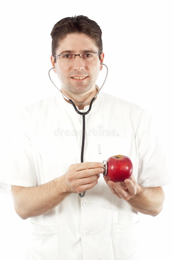 Apple doctor stock image. Image of stethoscope, staff - 26063131