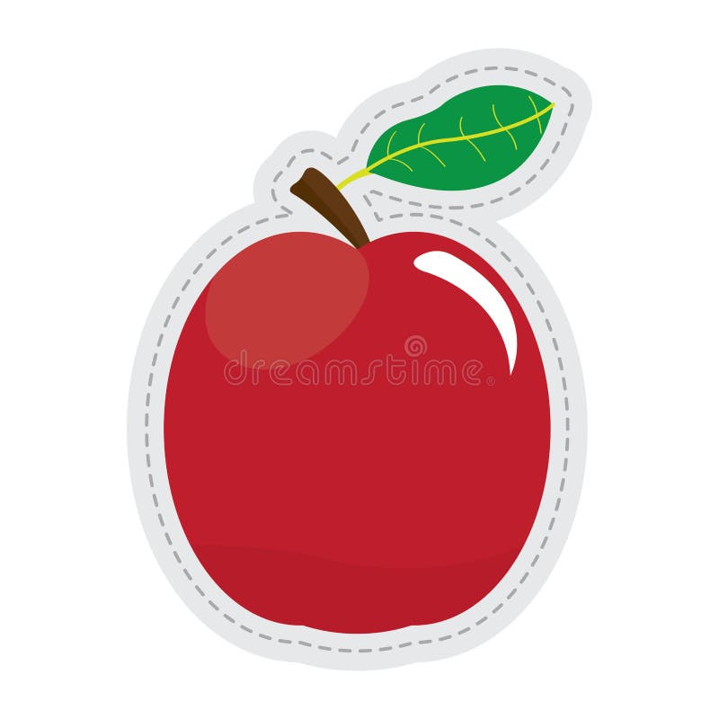 Apple dotted sticker stock vector. Illustration of etching - 146972117