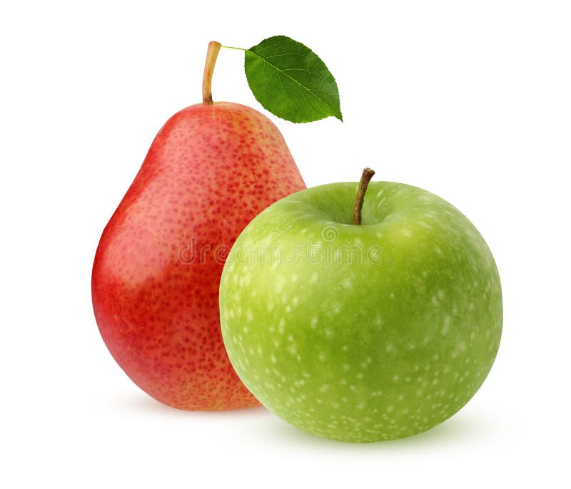Apple E Pera Isolados No Fundo Branco Imagem de Stock - Imagem de pera ...