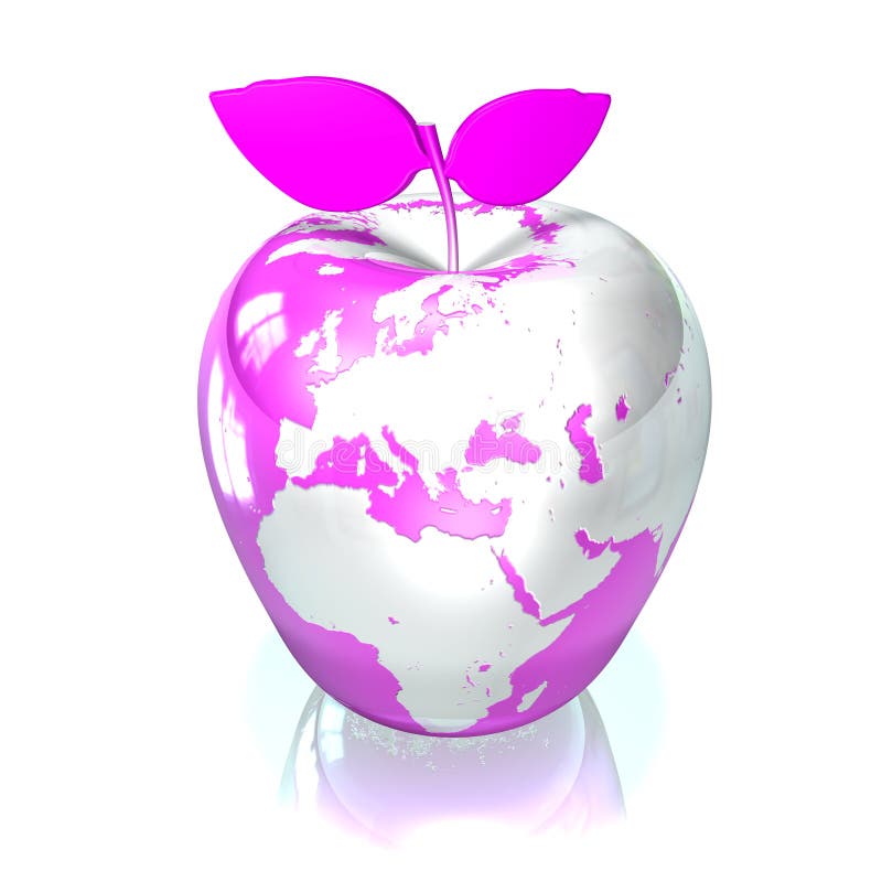 Apple - earth concept stock vector. Illustration of planet - 6852785