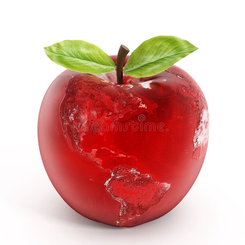 Apple - earth concept stock vector. Illustration of planet - 6852785