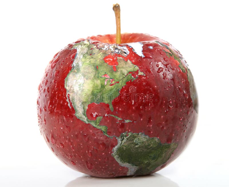 Apple Earth stock photo. Image of sphere, cartography - 11105036