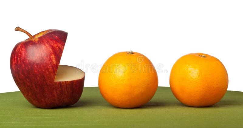 Apple eat orange stock photo. Image of fruit, orange - 44458888
