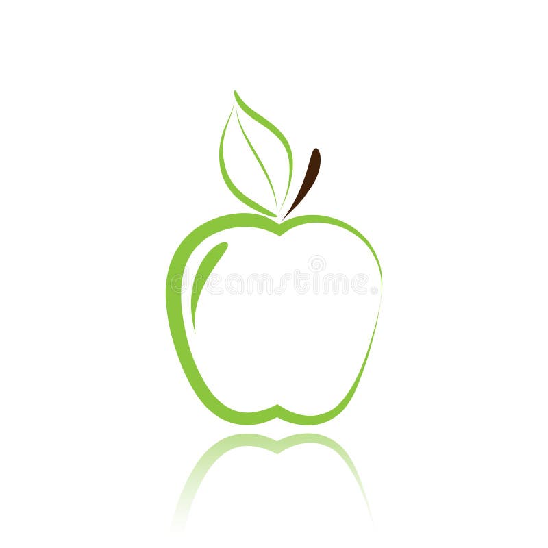 Apple stock vector. Illustration of symbol, shadow, apple - 87605352