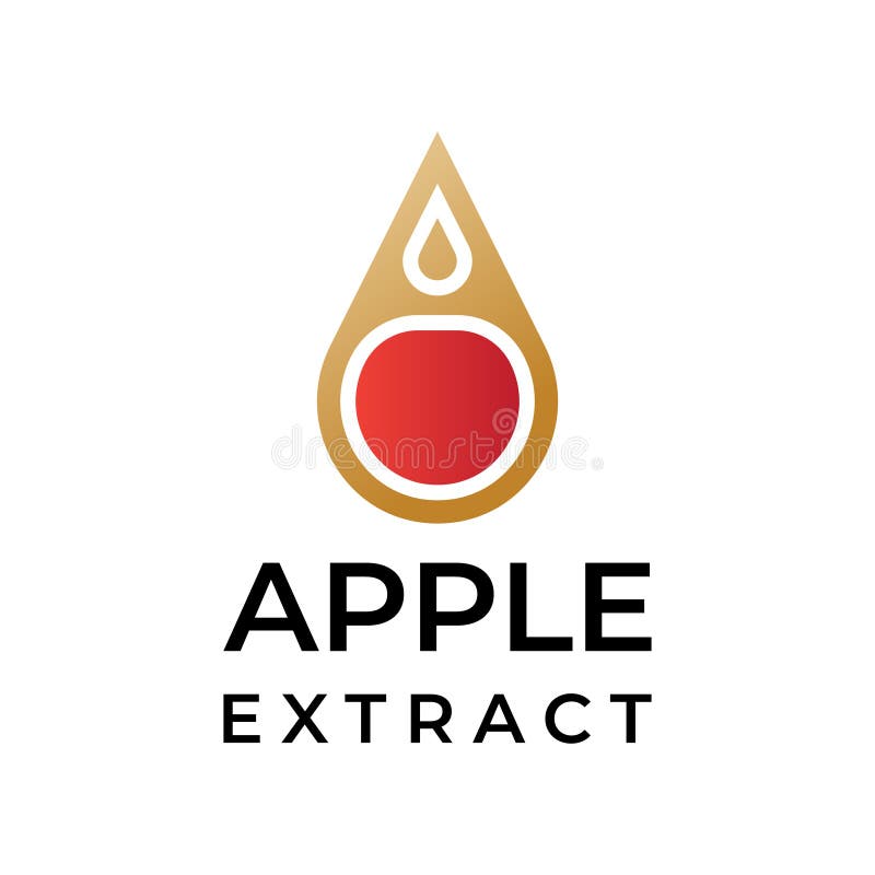 Apple extract logo design stock vector. Illustration of bottle - 243752496
