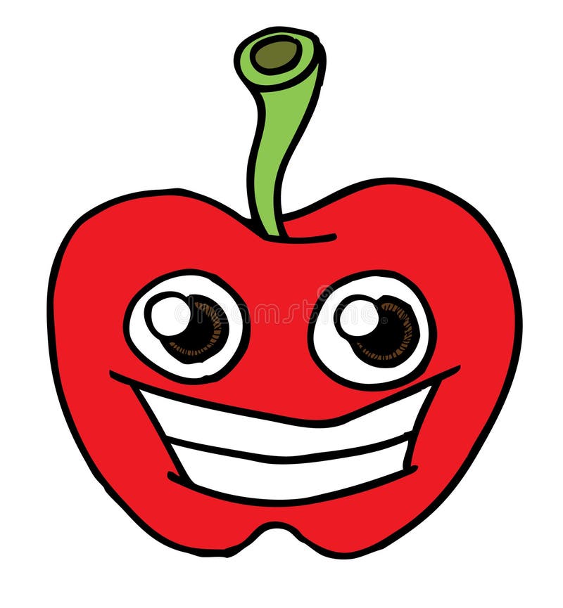 Apple Black and White Sketch Stock Illustration - Illustration of ...