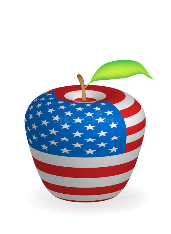 Apple flag stock vector. Illustration of nation, wave - 6472893